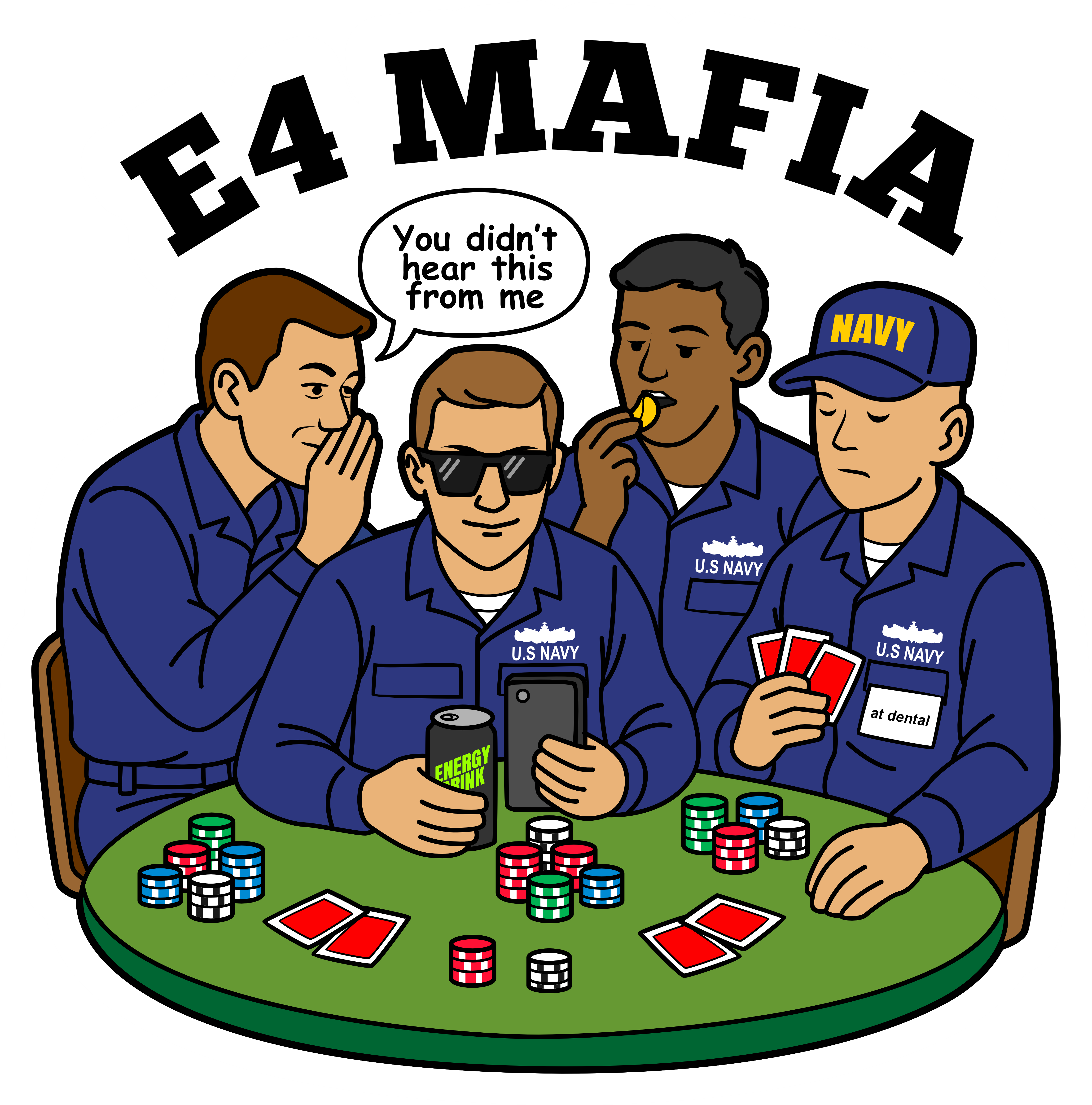 E-4 Mafia – Poker Table Edition – Sticky Ops Co.